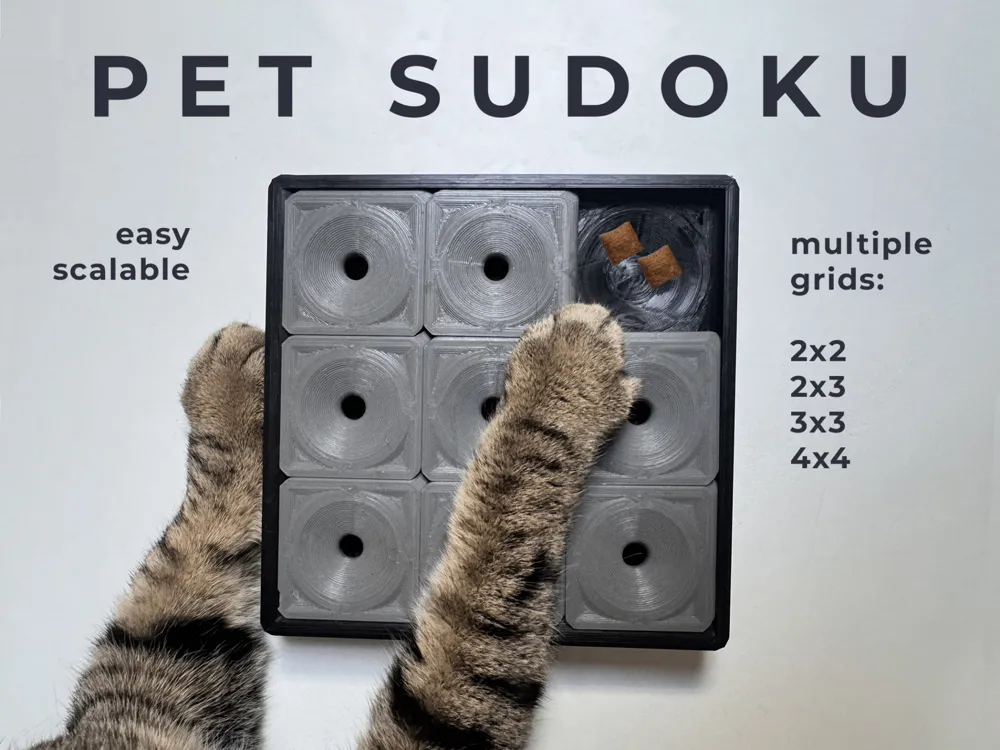 Pet Sudoku for Cats and Dogs by Davy Jones MakerWorld: Download Free 3D ...