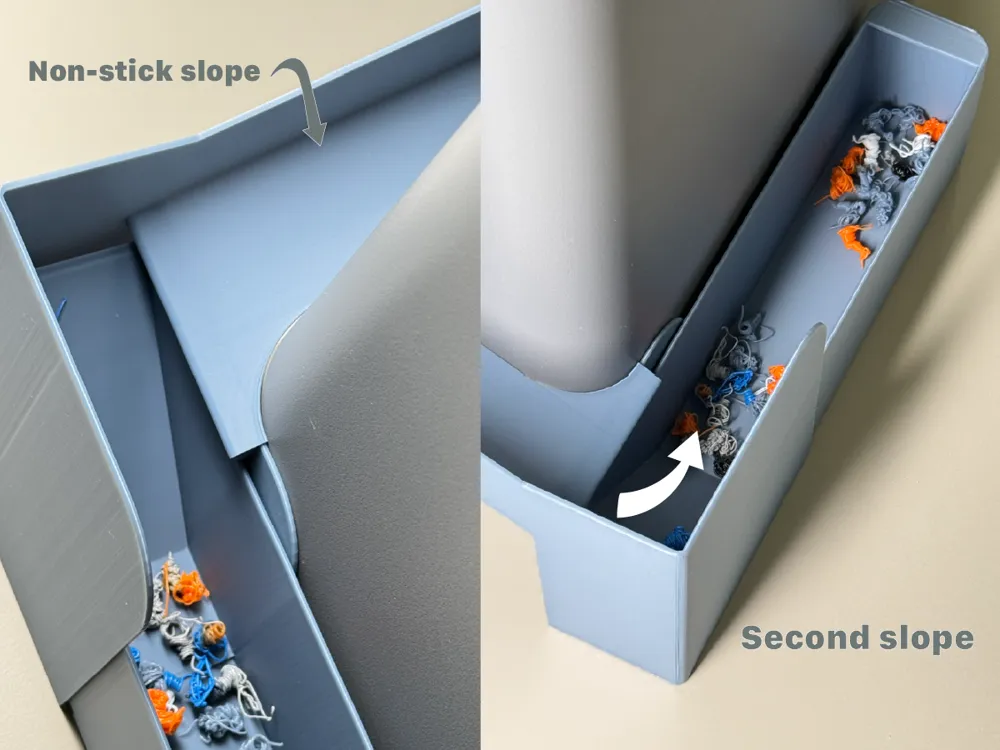 P2S Poop Chute & Basket - No-Stick Slope Design - Free 3D Print Model ...