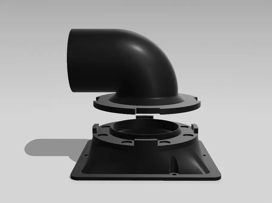 X1C/P1S Magnetic Back Ventilation Pipe 90 Degree Elbow Remixed by ...