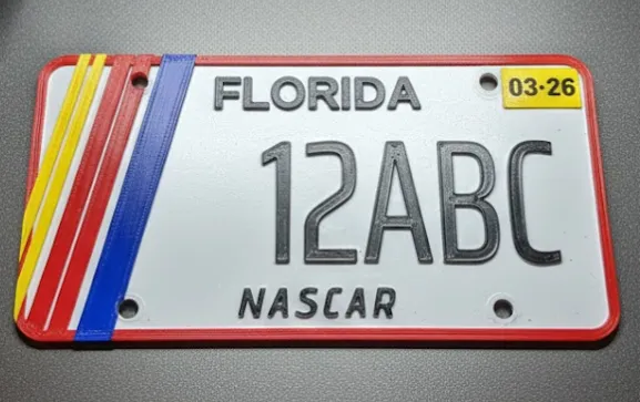 Nascar - License Plate Customizable - Free 3D Print Model - MakerWorld