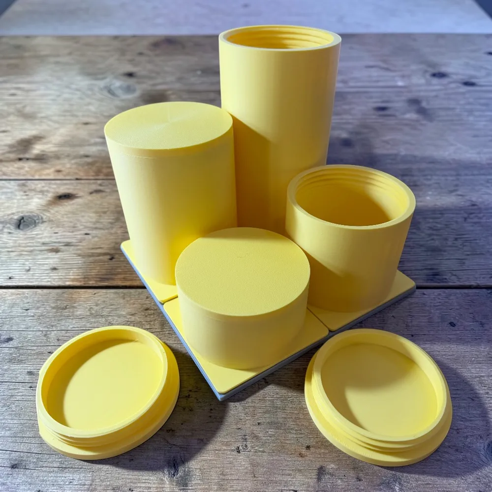 Gridfinity Round Containers with Lids – 4 Sizes - Free 3D Print Model ...