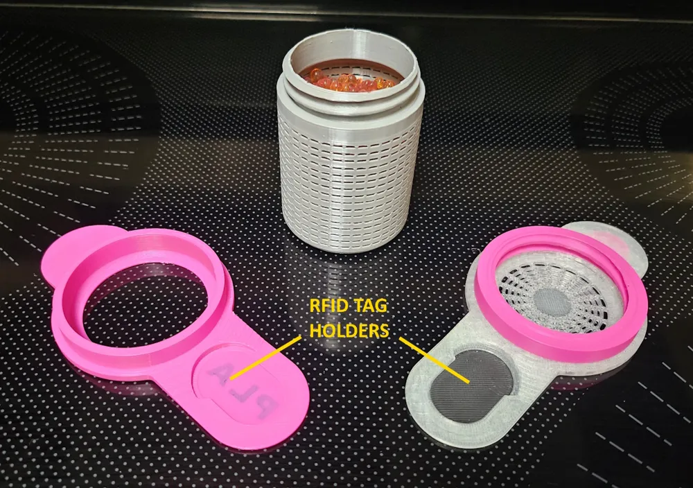 Bambu Spool RFID, Desiccant Holder "POPIN" by RonRob61 MakerWorld ...