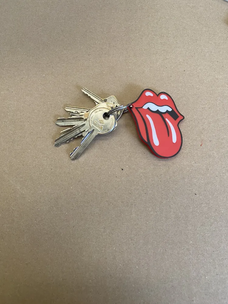 Rolling Stones LOGO KEYCHAIN by GAF 3D MakerWorld: Download Free 3D Models
