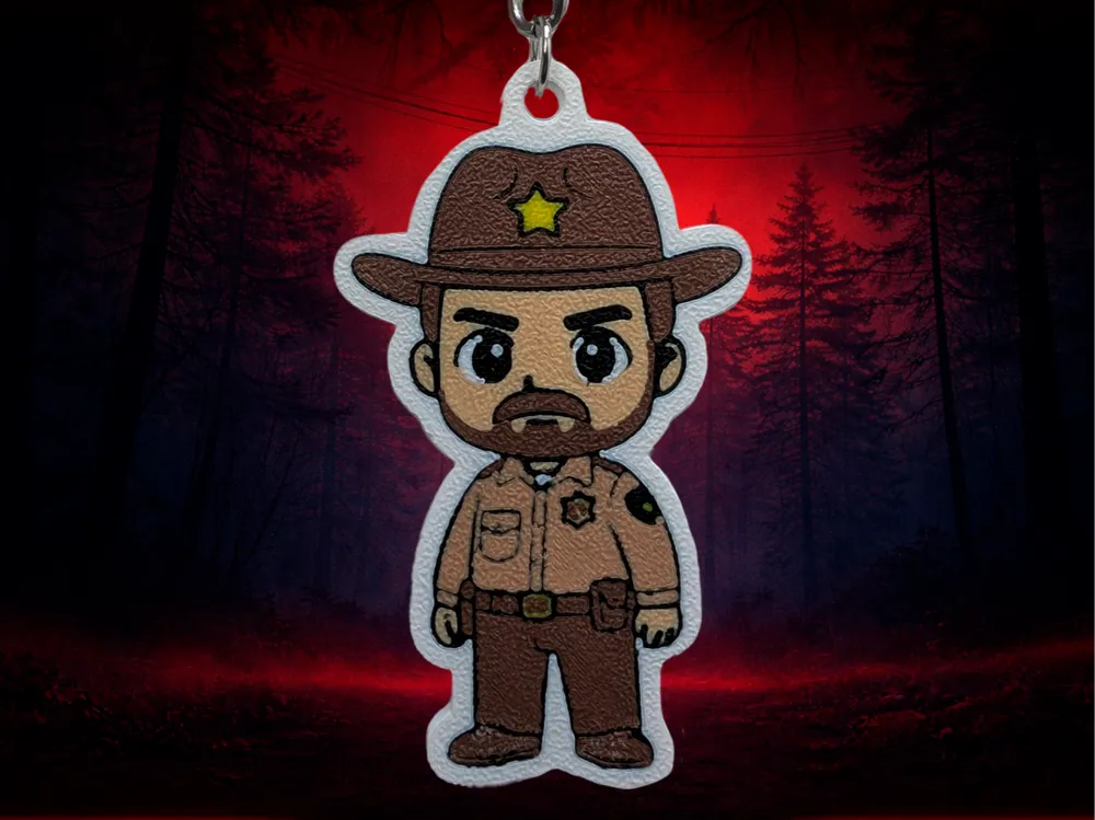Hopper Keychain Stranger Things - Free 3D Print Model - MakerWorld