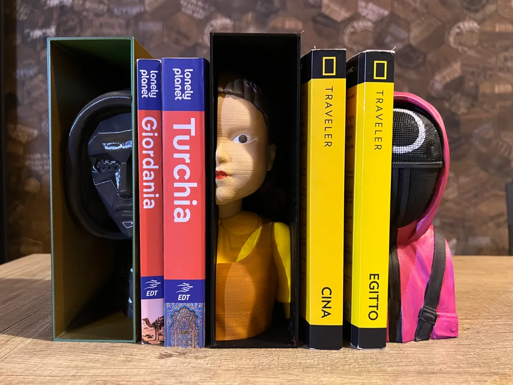 Squid Game Book Holder Nook Doll Front Man Guard by Desk_3D - MakerWorld