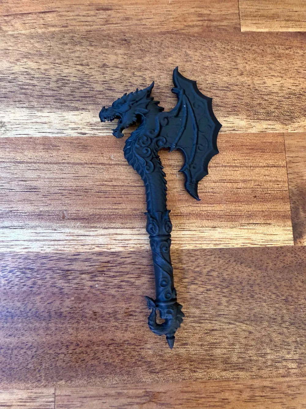 Baroque Dragon Fantasy Battle Axe Weapon - Free 3D Print Model - MakerWorld