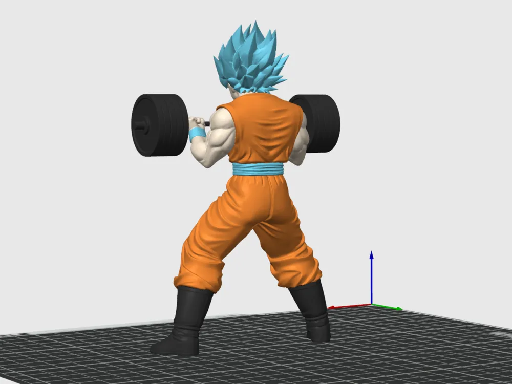 Goku Super Saiyan Gym Weights Dragon Ball - Free 3D Print Model ...