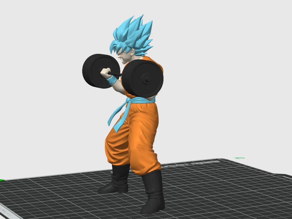 Goku Super Saiyan Gym Weights Dragon Ball - Free 3D Print Model ...