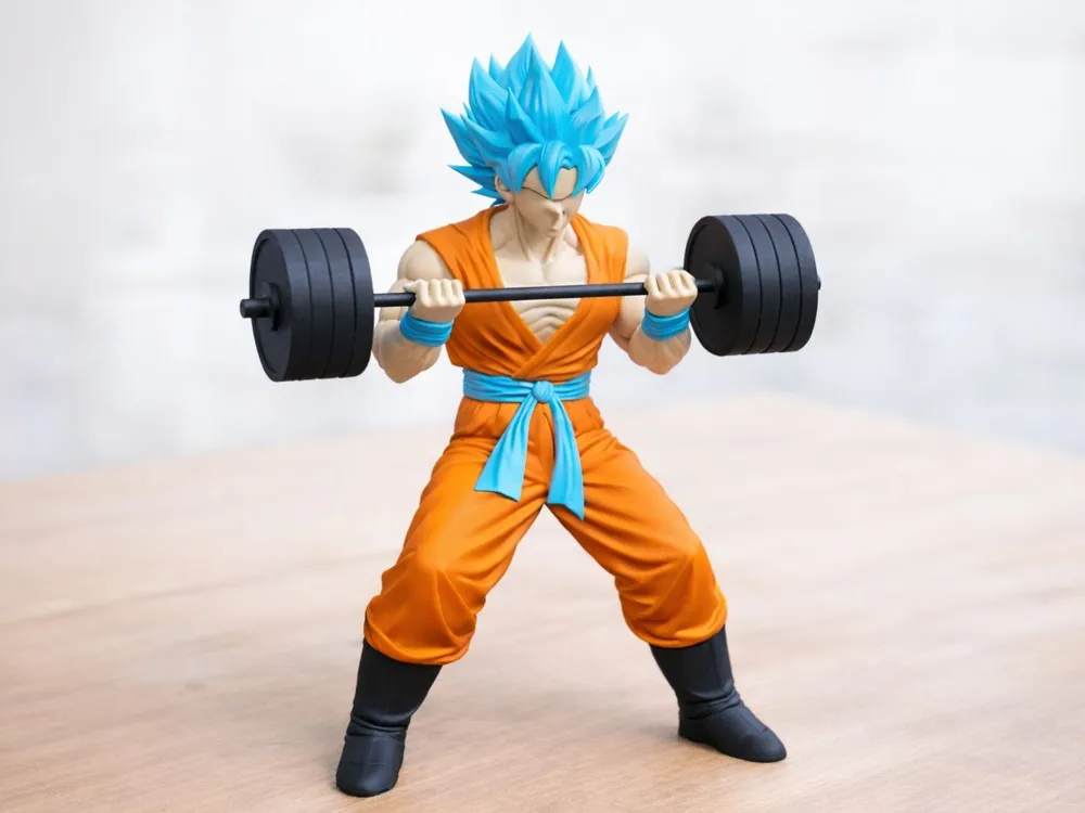 Goku Super Saiyan Gym Weights Dragon Ball - Free 3D Print Model ...