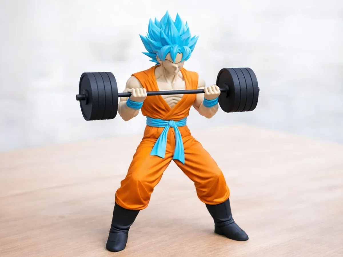 Goku Super Saiyan Gym Weights Dragon Ball - Free 3D Print Model ...