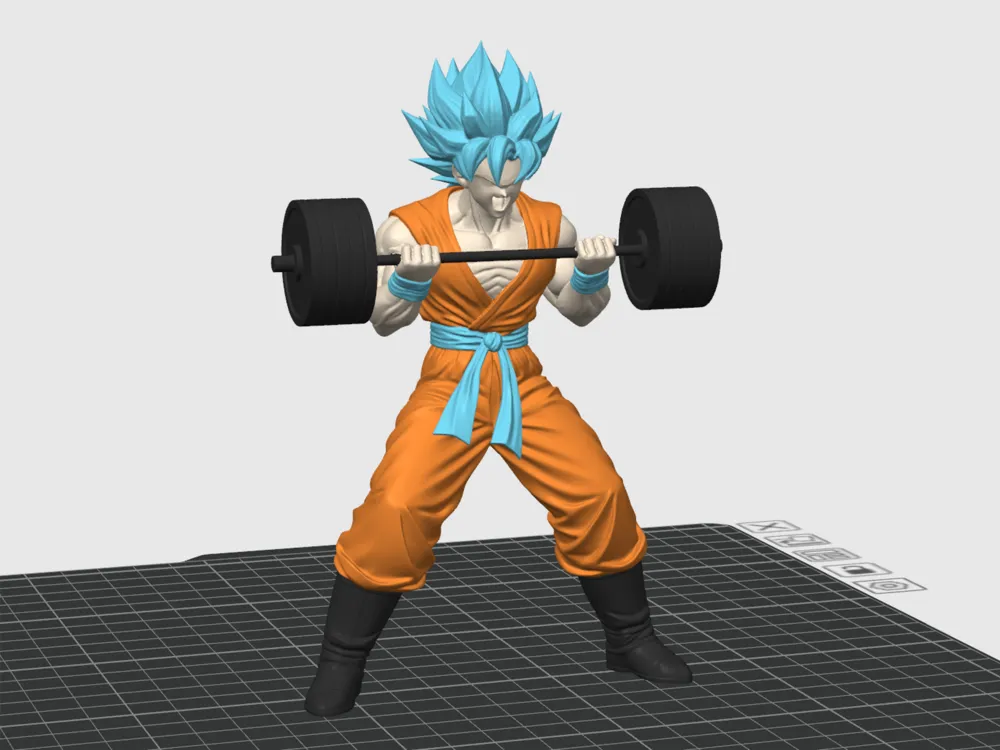 Goku Super Saiyan Gym Weights Dragon Ball - Free 3D Print Model ...
