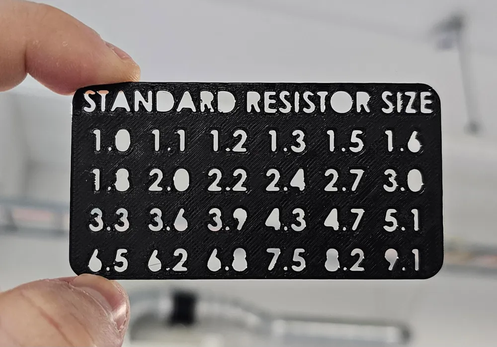 Resistor chart (cutouts) by levatus - MakerWorld