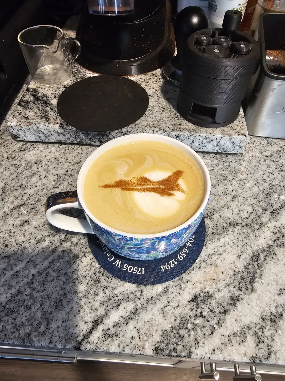 Perfect Scrambled Fighter Jet Latte Art Stencil by Perfect Prints ...