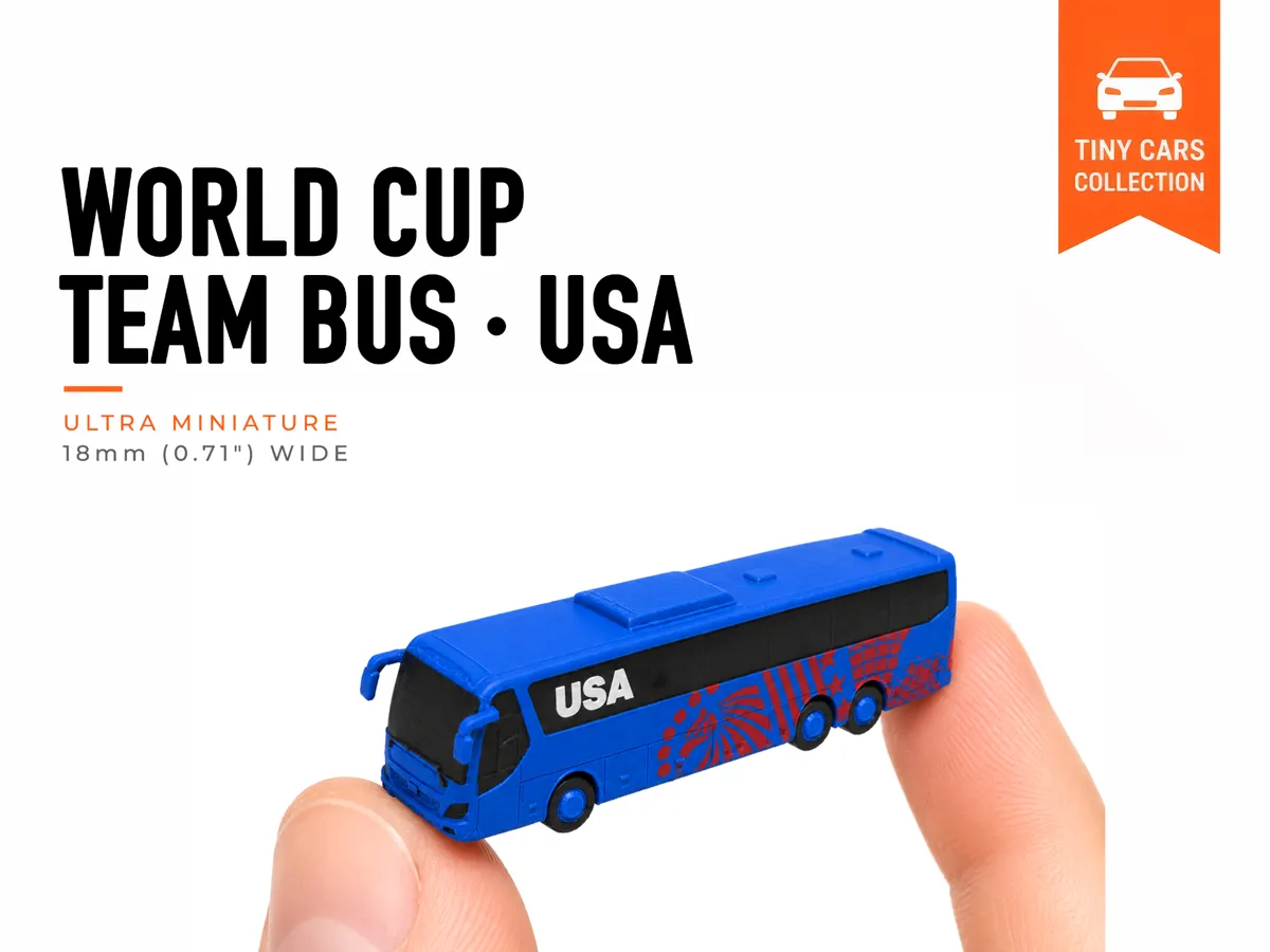 Tiny World Cup Bus - USA - Mini Car Series - Free 3D Print Model ...