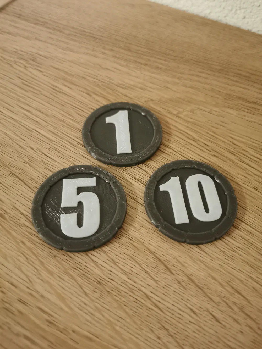 3D Printable Tokens – Values 1, 5, 10 by Radwulf MakerWorld: Download ...