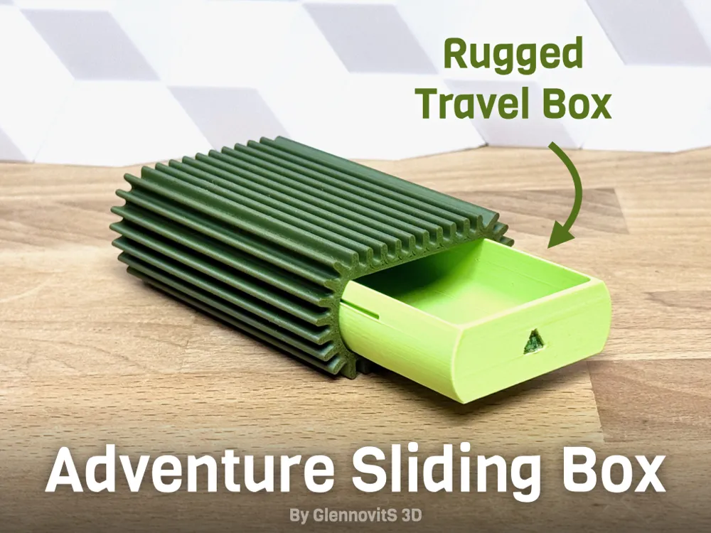 Adventure Slide Box (rugged ribbed hiking storage) - Free 3D Print ...