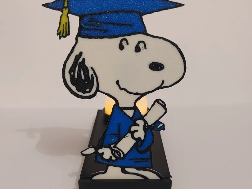 Snoopy University graduate - Free 3D Print Model - MakerWorld