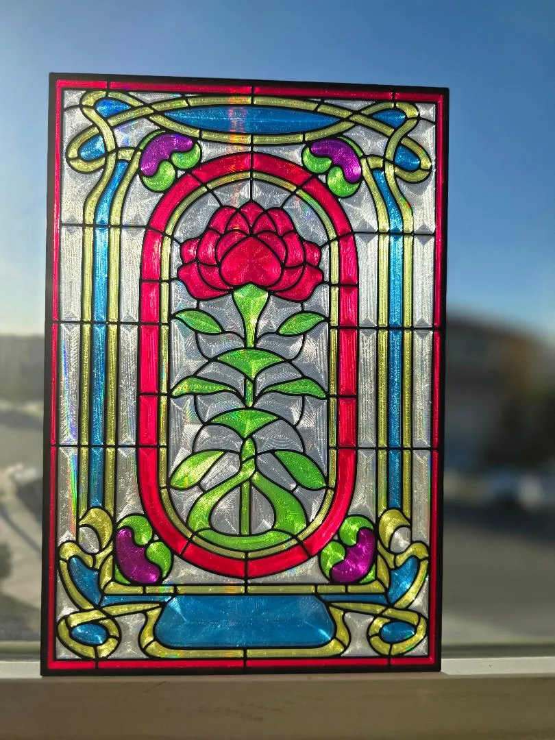 Stranger Things Creel House Door Stained Glass - Free 3D Print Model ...