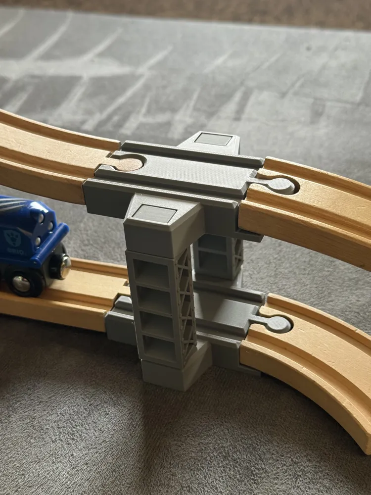 Tall Wooden Train Track Support - Free 3D Print Model - MakerWorld