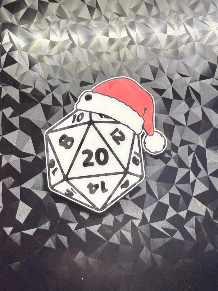 Nat-20 Christmas D20 Ornament - Free 3D Print Model - MakerWorld