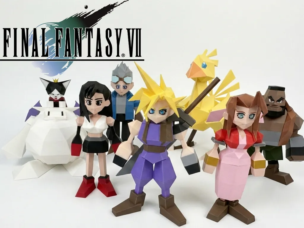 最终幻想 VII - 克劳德 V2 - 多部件 - FF7 - 免费 3D 打印模型 - MakerWorld