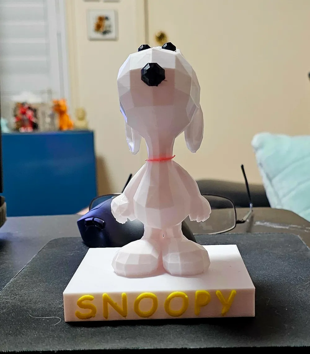 Snoopy on a stand Remixed by beamr39 - MakerWorld