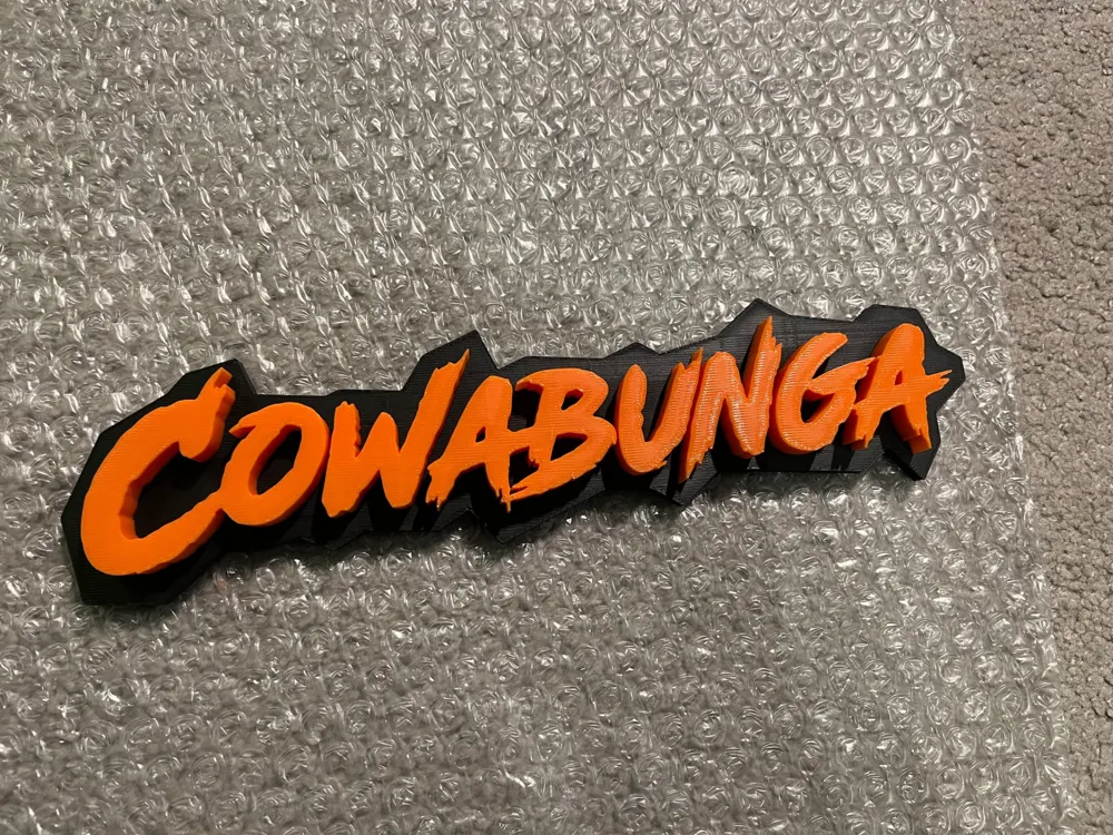 TMNT Cowabunga stand logo decor by design3d - MakerWorld