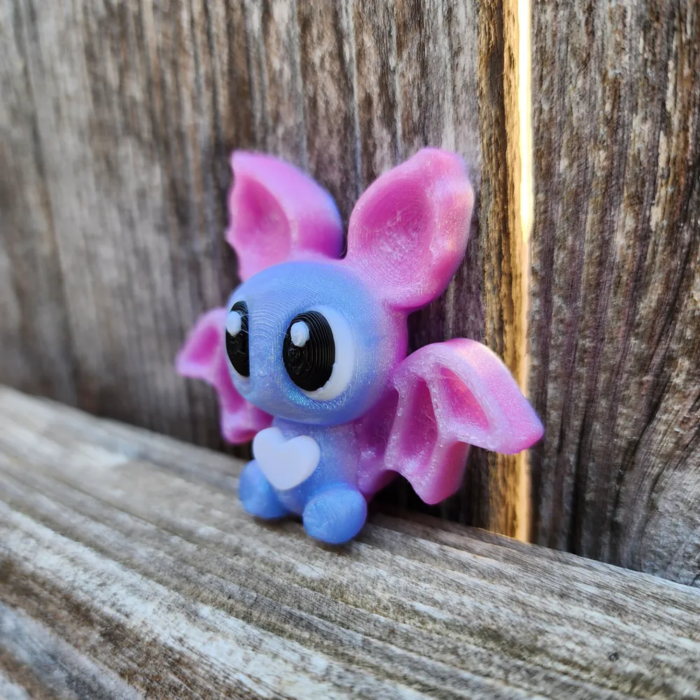 Kawaii Valentine Heart Bat - Free 3D Print Model - MakerWorld