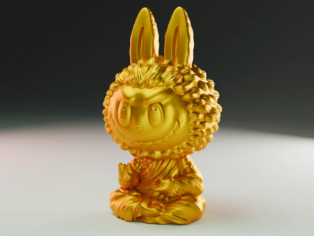 Labubu Buddha - Free 3D Print Model - MakerWorld