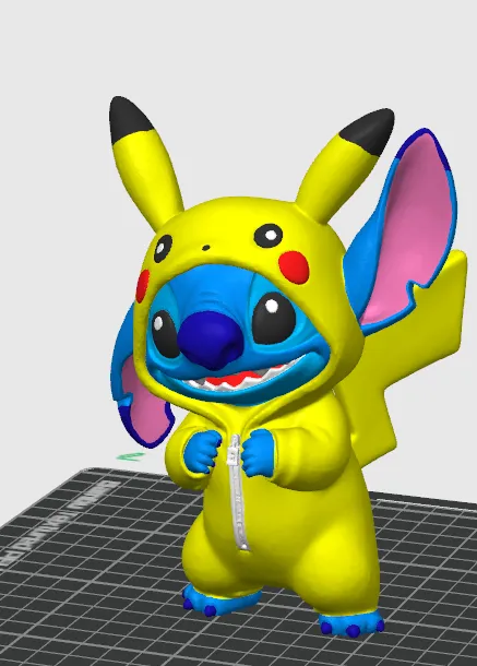 Stitch in Pikachu Costume - Free 3D Print Model - MakerWorld