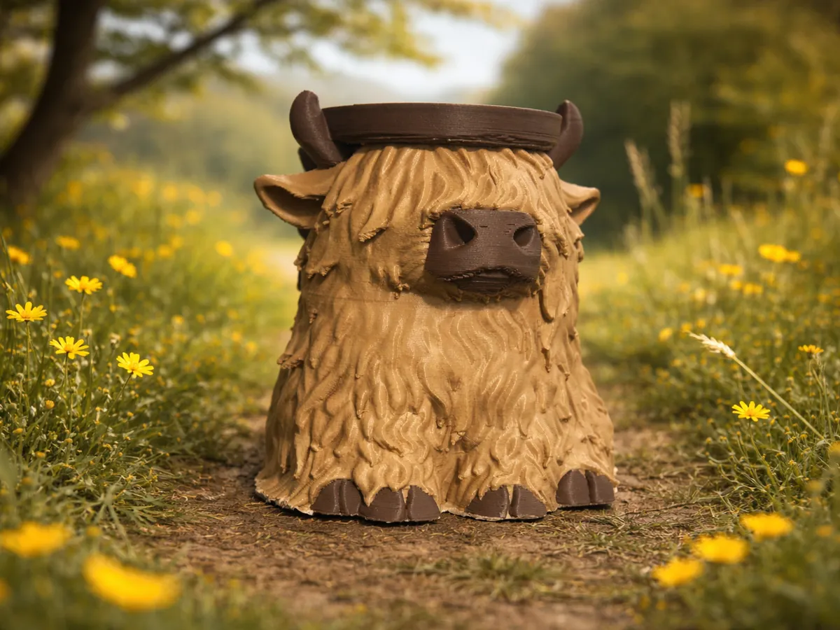 Tommy the Helper – Cozy Highland Cow Collection - Free 3D Print Model ...