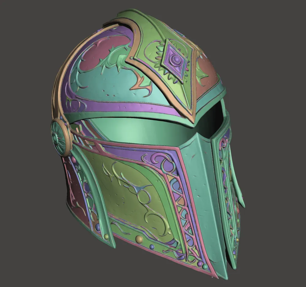 Desert Templar Helmet - Free 3D Print Model - MakerWorld