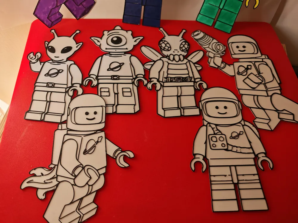 Space Minifig Coloring Set - Free 3D Print Model - MakerWorld