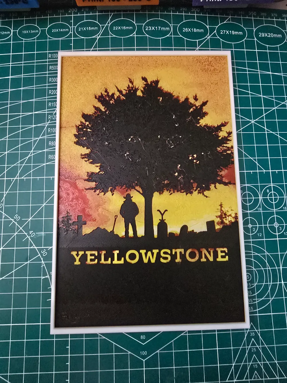 Yellowstone Poster - Hueforge Art by Lumpy3D MakerWorld: Download Free 3D Models