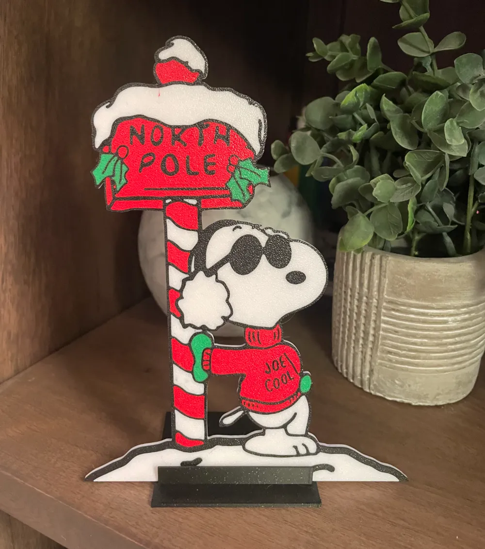 Snoopy North Pole / 4 color display / Christmas / by 3D Prints This ...