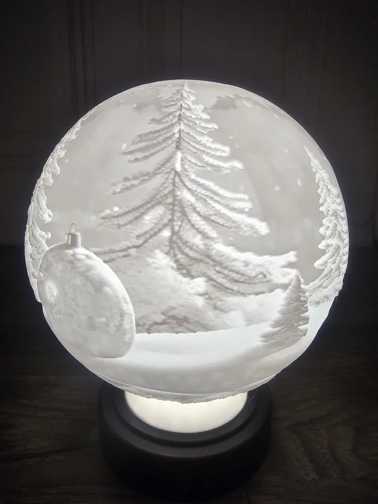 Lithophane Christmas Bauble 01 by 3D Werkstatt Roger MakerWorld: Download Free 3D Models
