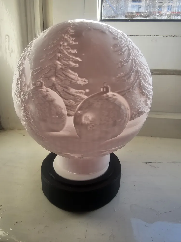 Lithophane Christmas Bauble 01 by 3D Werkstatt Roger MakerWorld: Download Free 3D Models