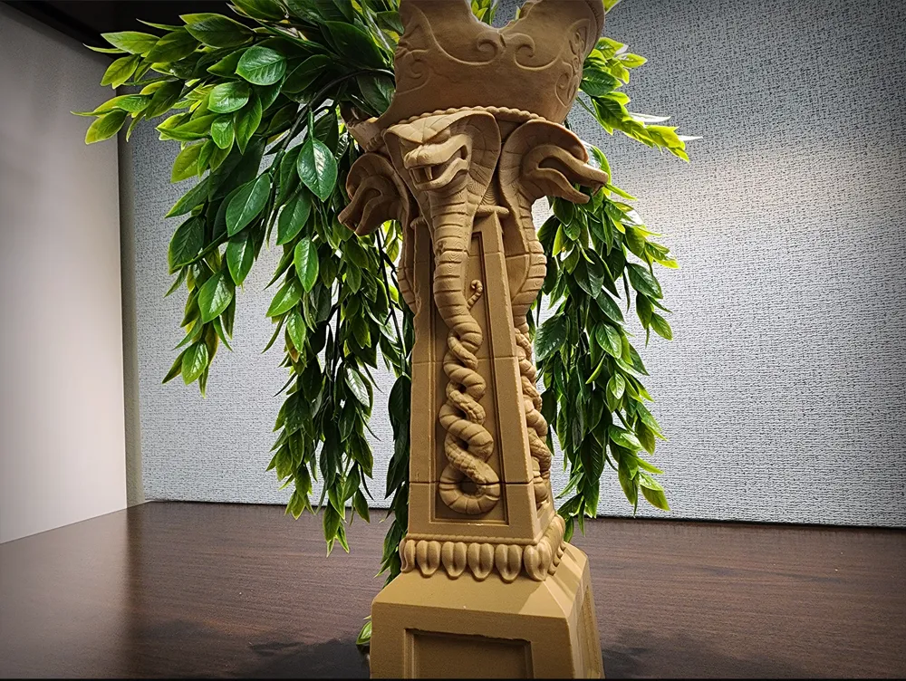Temple of the Forbidden Eye Snake Statue Vase by The Render Lair ...