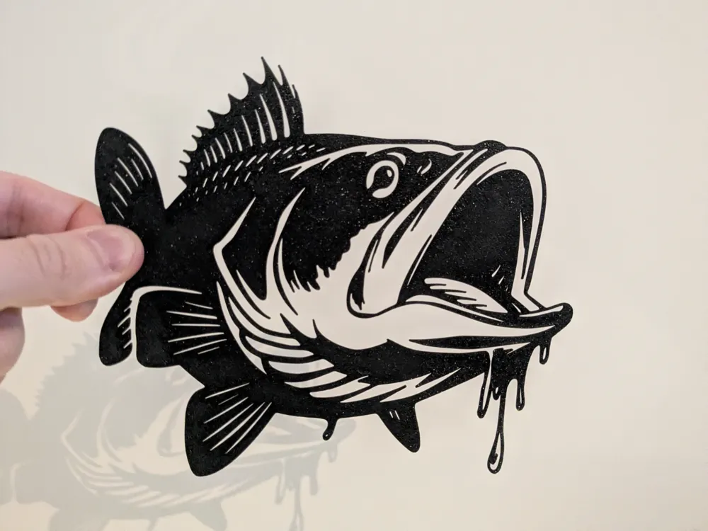 Largemouth Bass 2D Art Fishing Fish by polygon_boy - MakerWorld