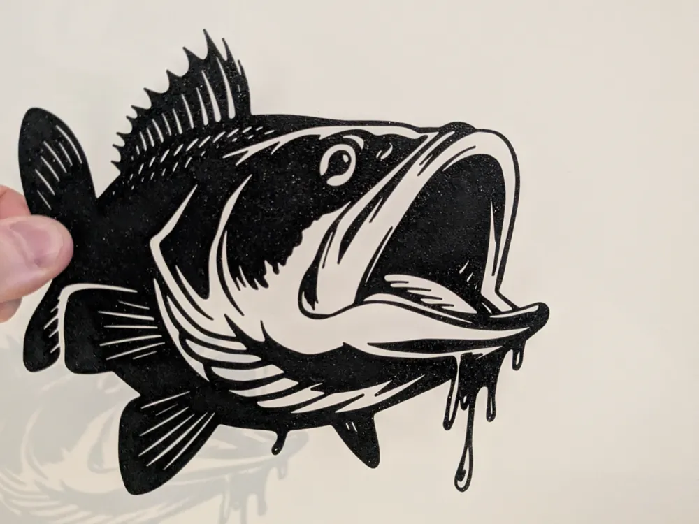 Largemouth Bass 2D Art Fishing Fish by polygon_boy - MakerWorld