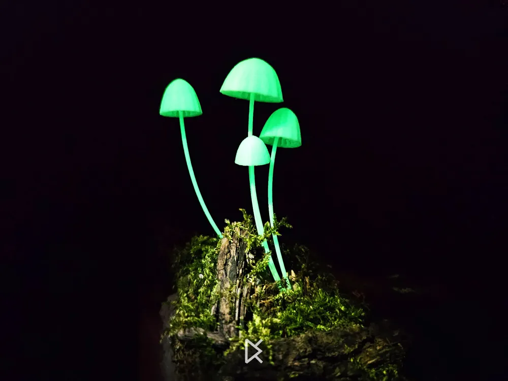 Bioluminescent Mushrooms - Mycenia Singeri by Alchemic Matter MakerWorld: Download Free 3D Models