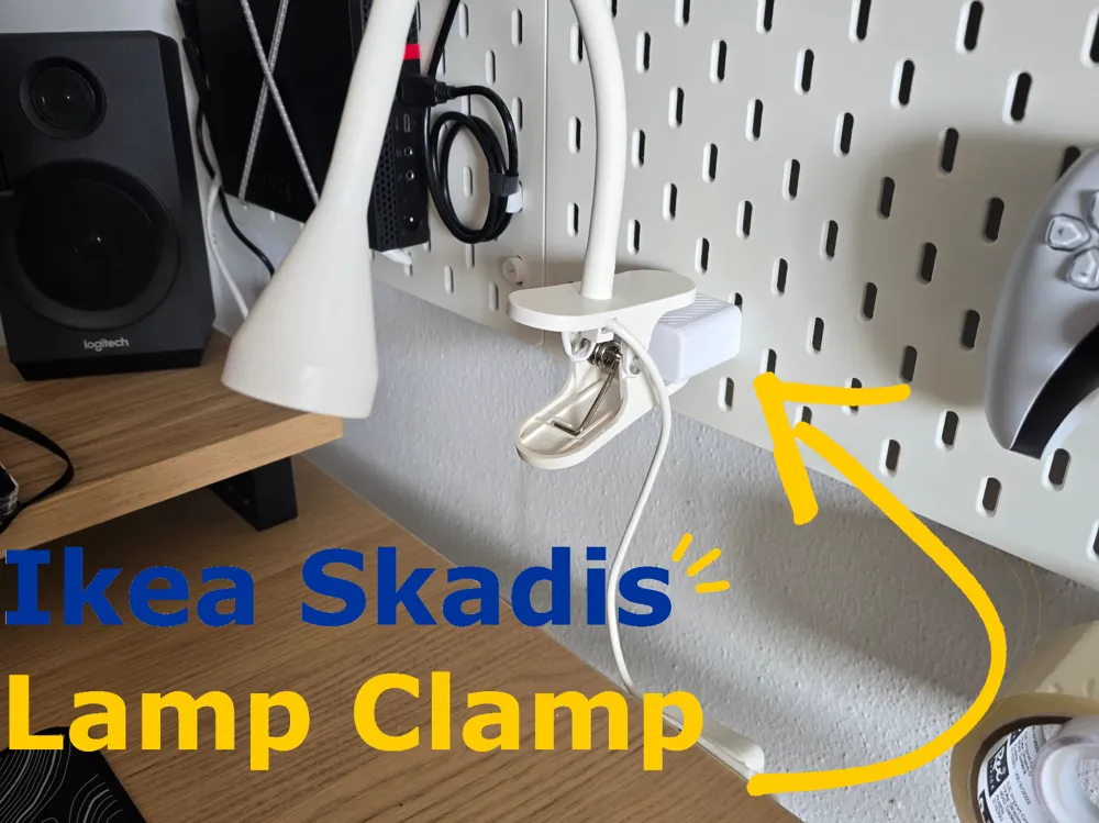 IKEA Skadis Clamp Light Mount – Beam Bracket by Maker_julzi MakerWorld ...