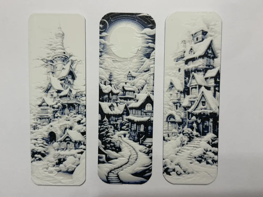 bookmarks christmas landscapes hueforge by Mysstra hueforge 3Dart ...