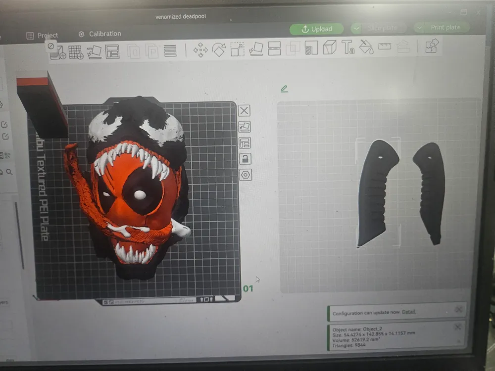 Venomized Deadpool muti colored BUST. venom by print3d - MakerWorld