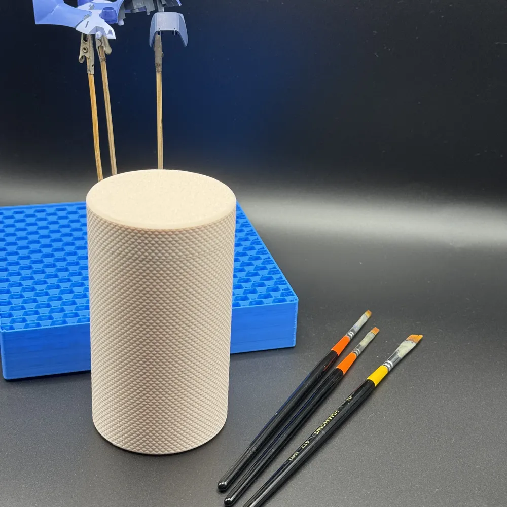 Brush washer with pen holder - Free 3D Print Model - MakerWorld