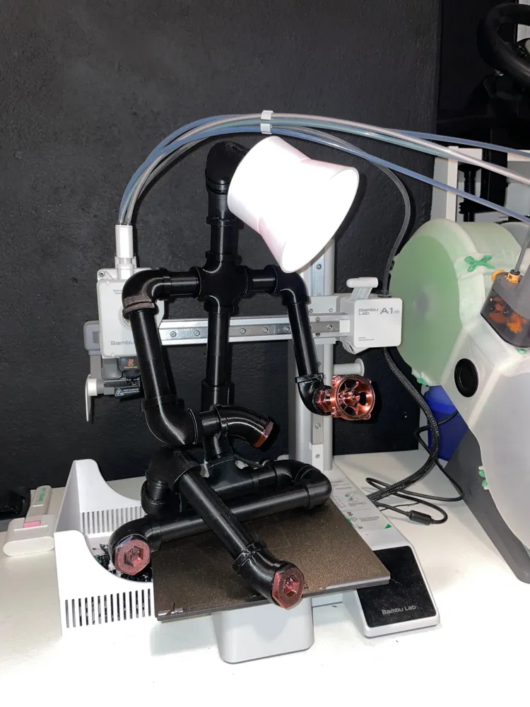 Customizable Black Pipe Robot Lamp by sK13Kb MakerWorld: Download Free ...