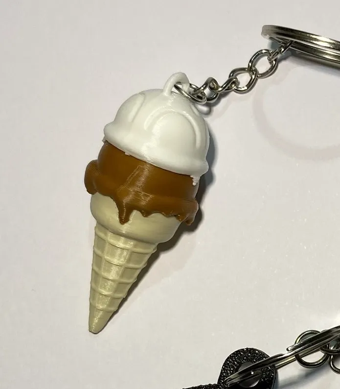 Double Ice Cream Cone Keychain - Free 3D Print Model - MakerWorld