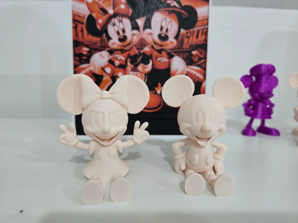 Articulated cute Minnie Mouse - Free 3D Print Model - MakerWorld