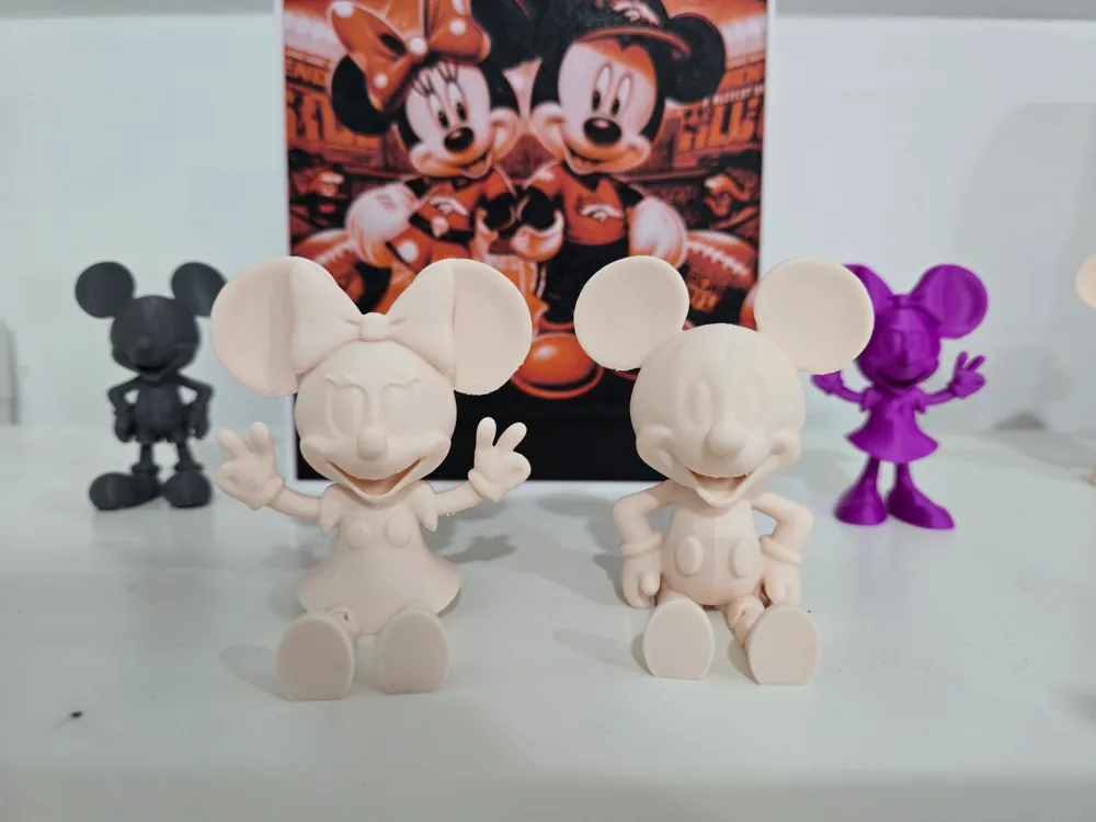 Articulated cute Minnie Mouse - Free 3D Print Model - MakerWorld