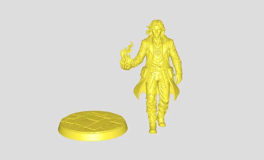 Flame druid miniature - Free 3D Print Model - MakerWorld